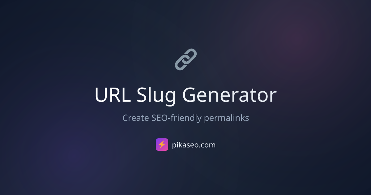 Free URL Slug Generator - Create SEO-Friendly Permalinks & URL Slugs ...